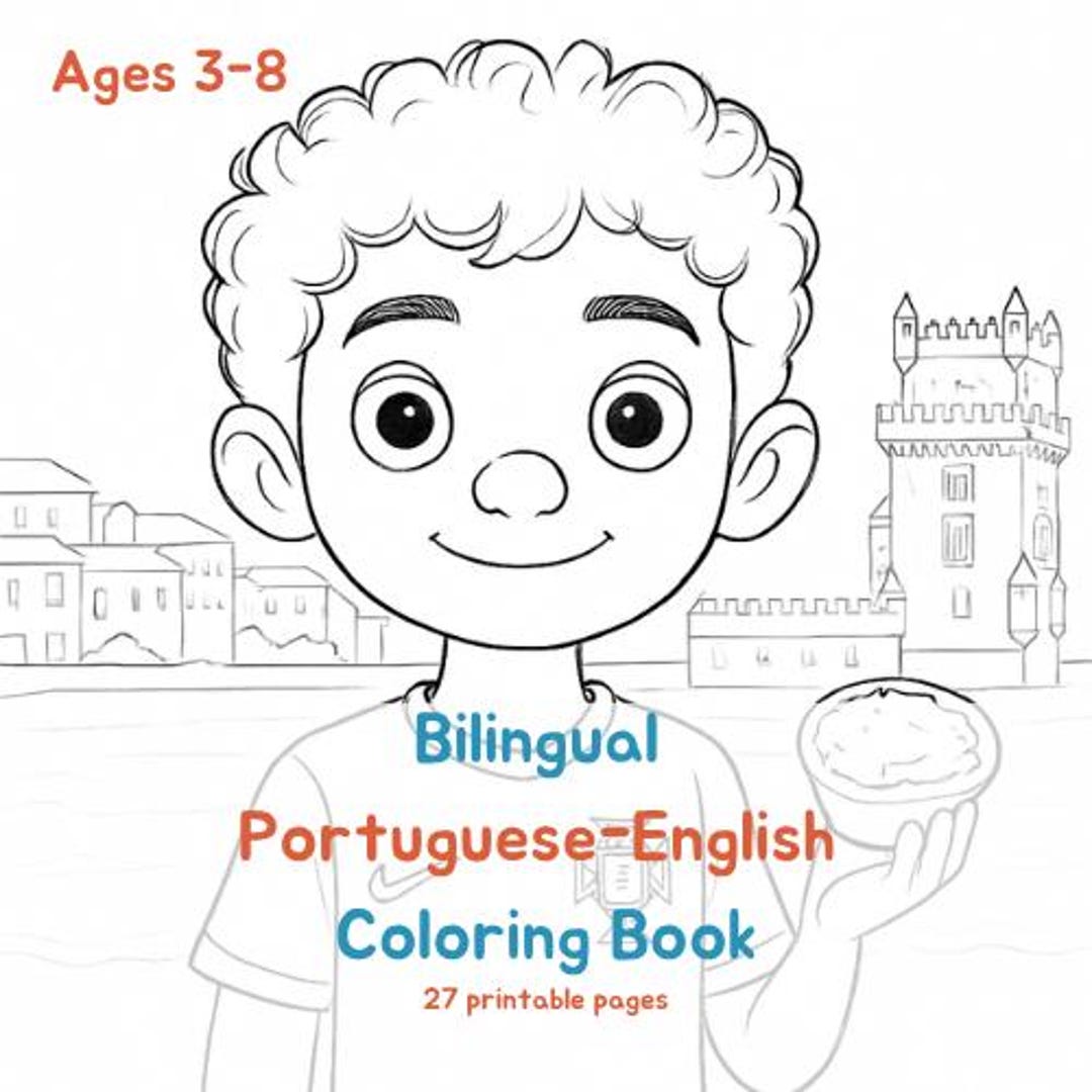 Portuguese-english Coloring Book for Kids | Ages 3–8| Bilingual ...