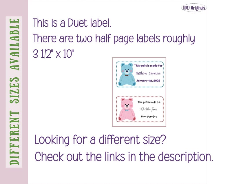 Custom Watercolor Quilt Label Poem Quilt Label Idea Personalized Sew in ...