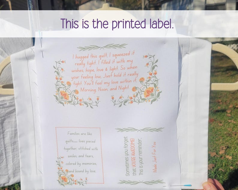 Personalized Quilt Label Fabric Tag Custom Design Handmade Badge Sewing ...