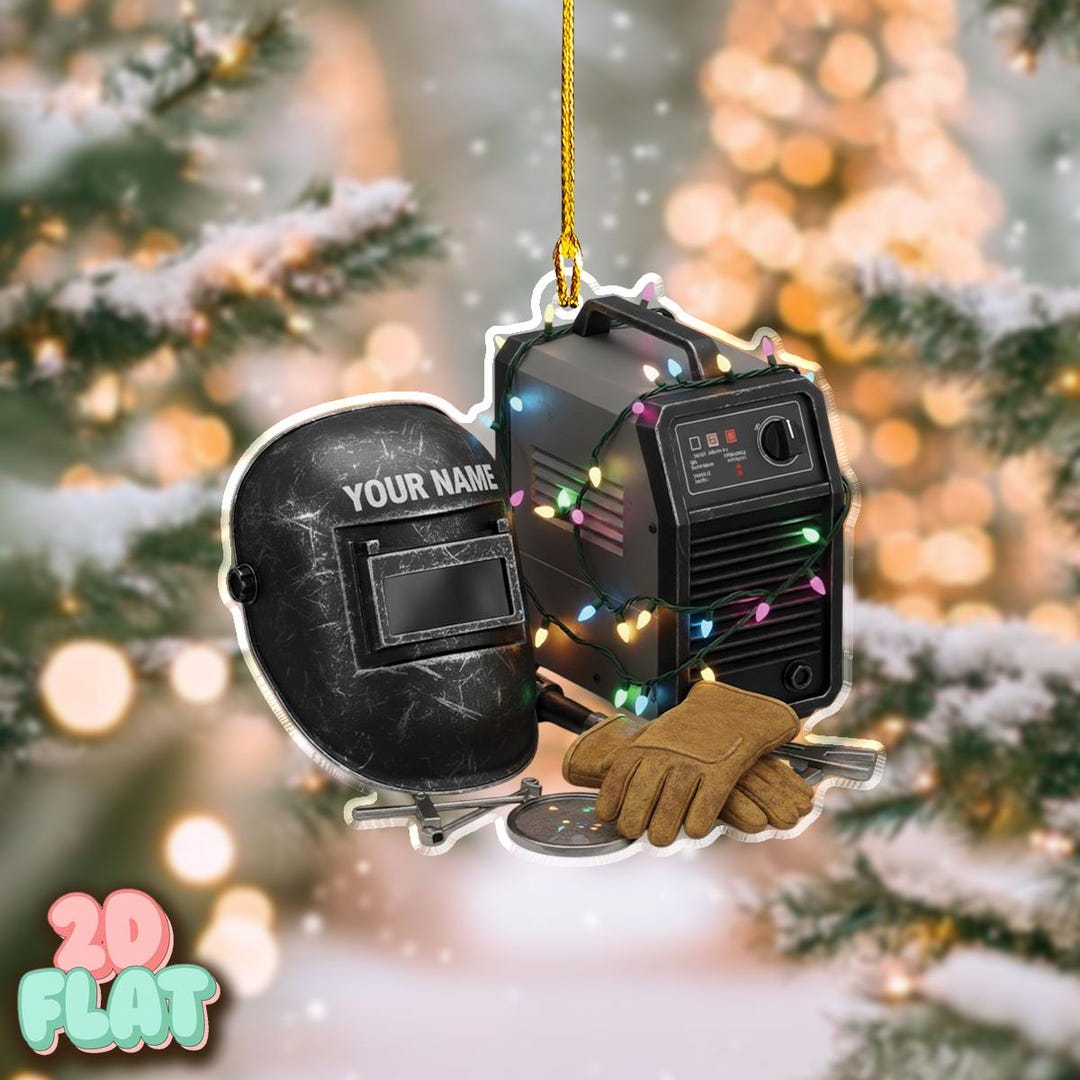 Custom Welding 2D FLAT Ornament, Personalized Welder Xmas Decoration ...
