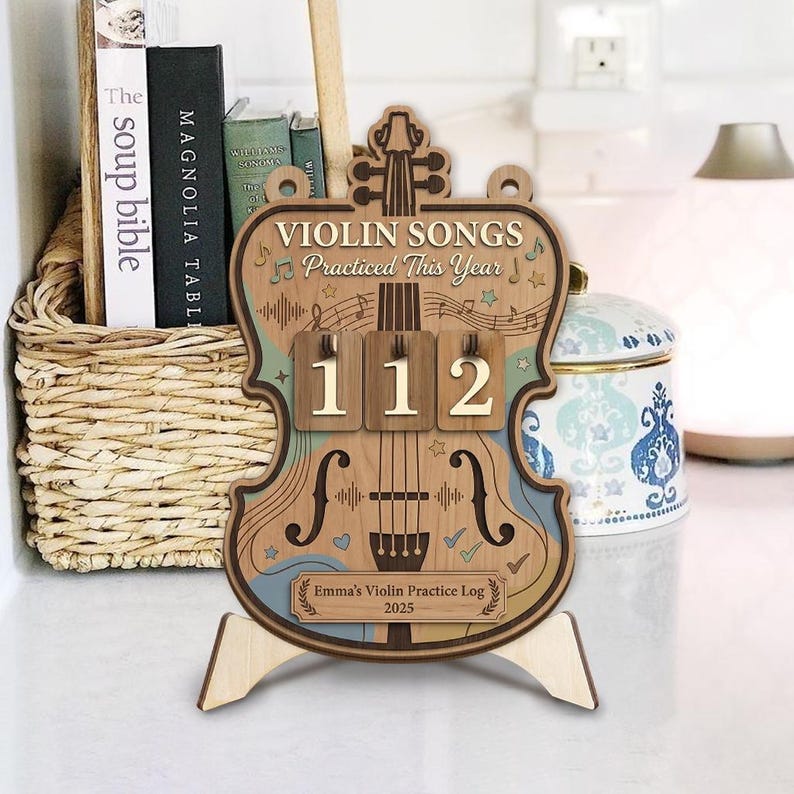 Violin Practice Tracker Sign, Violin Songs Practiced This Year Board ...