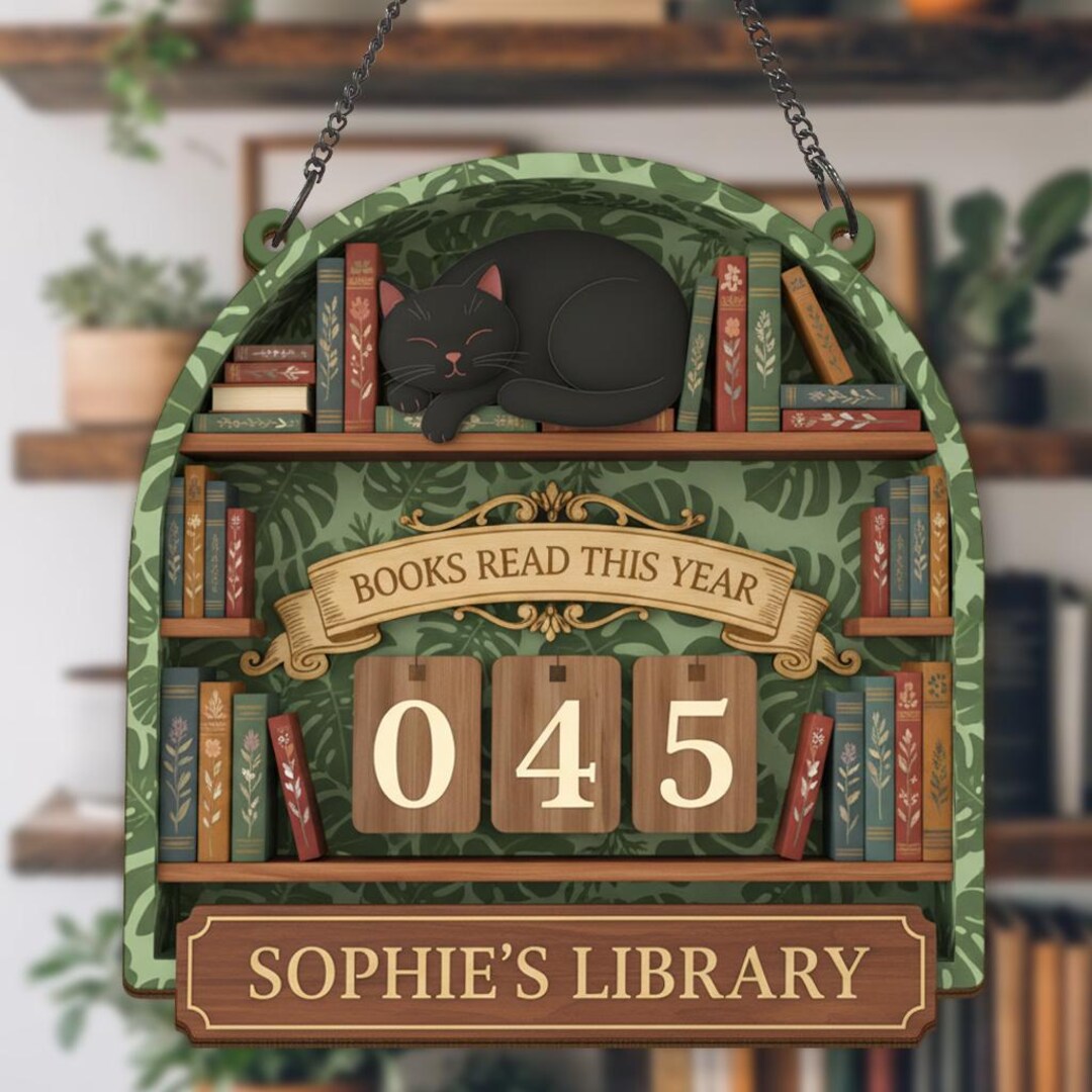 Personalized Books Read Tracker Sign, Personalized Reading Tracker ...