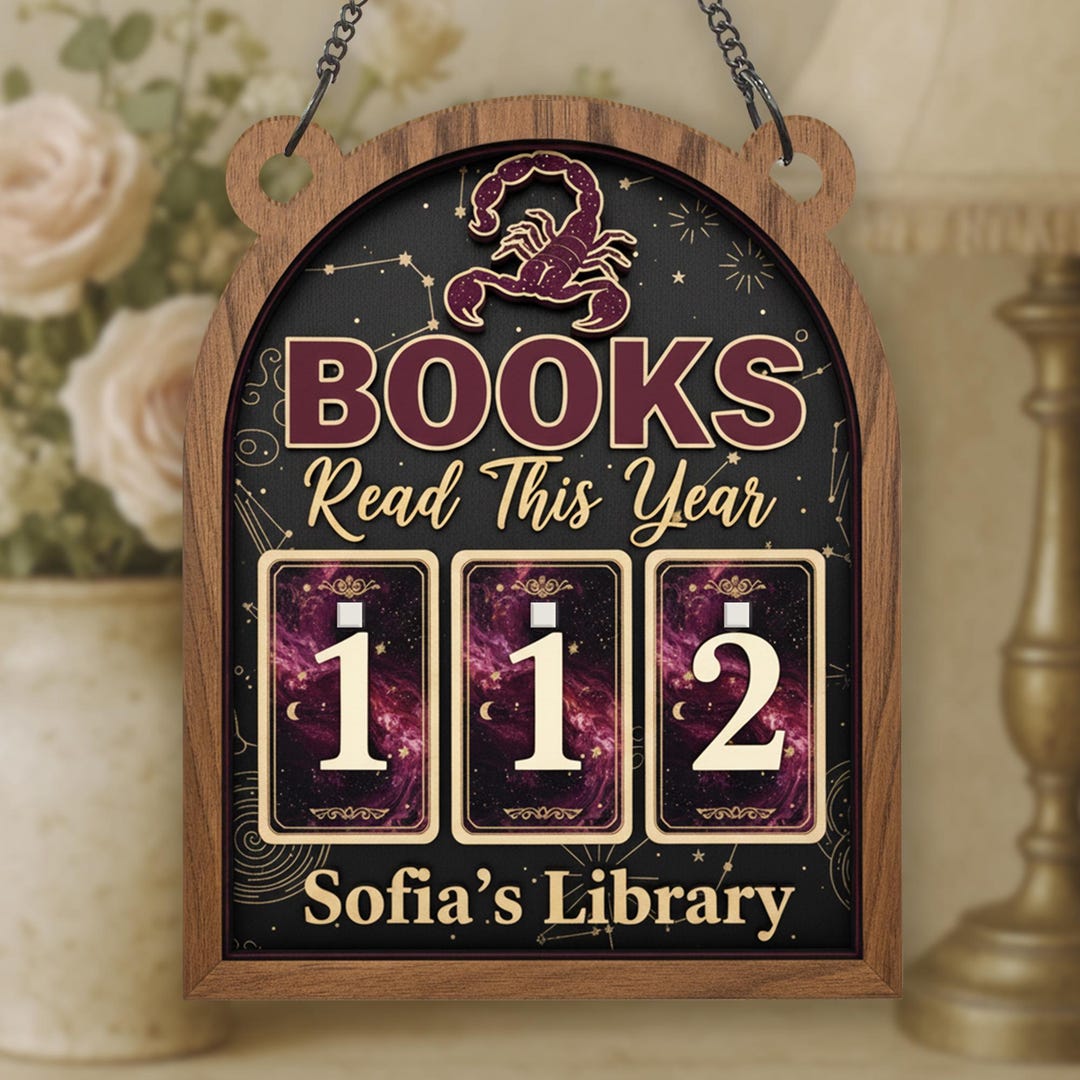 Personalized Scorpio Books Read Tracker Sign, Reading Tracker, Zodiac ...