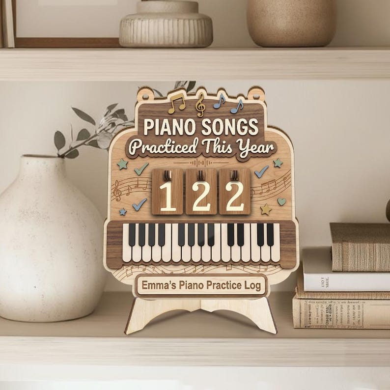Letrero de seguimiento de práctica de piano, tablero de canciones de ...