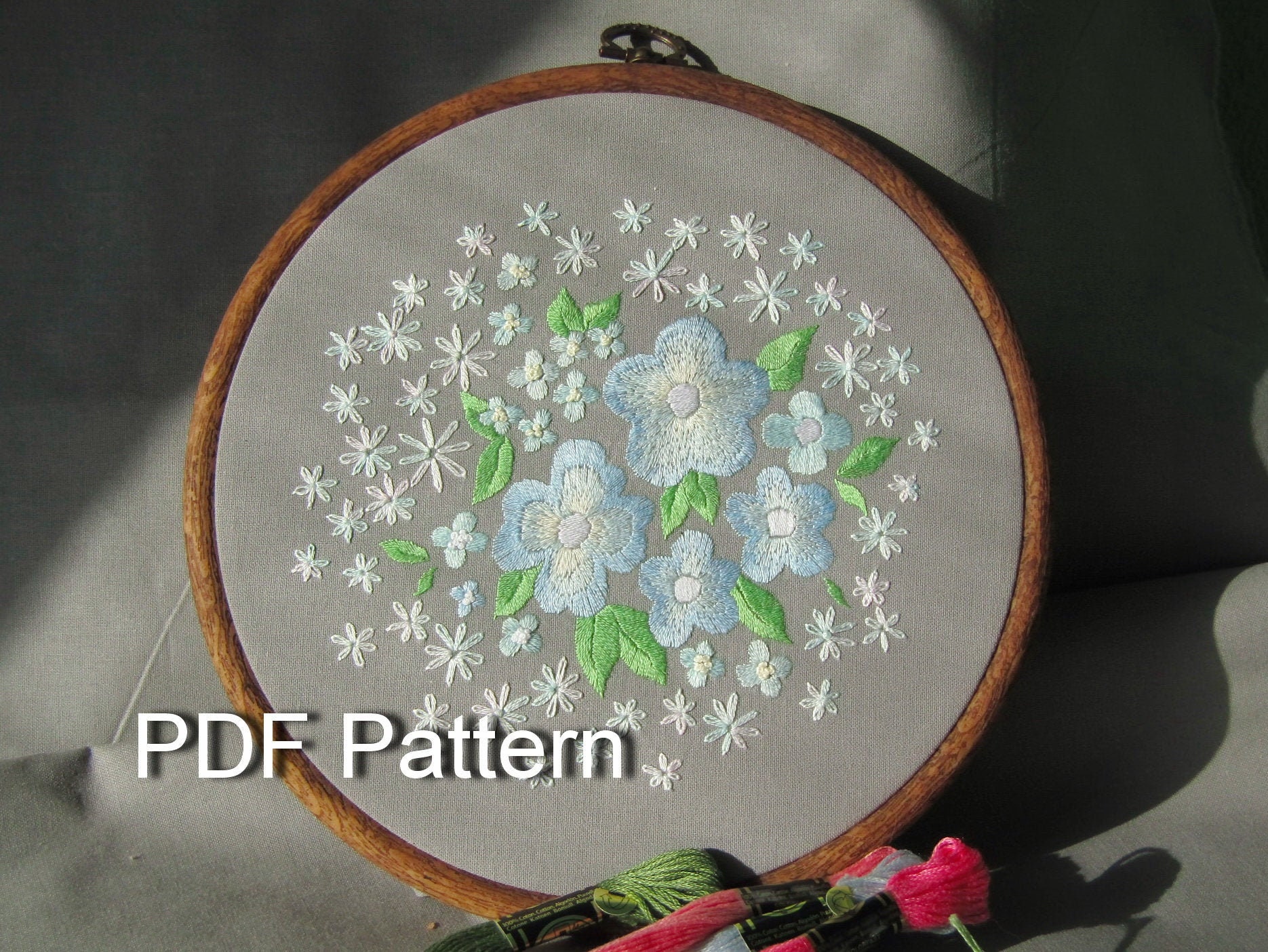 Flower Hand Embroidery Pattern, Floral Bouquet Embroidery Pattern, PDF ...