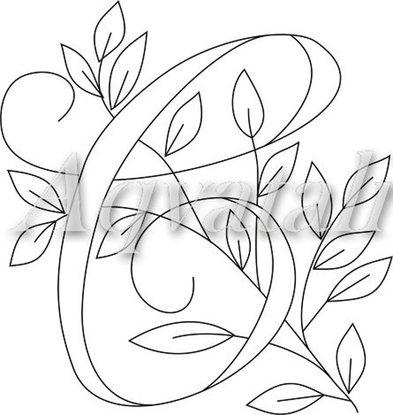 Letter C PDF Pattern Hand Embroidery Monogram Clothes Decor - Etsy