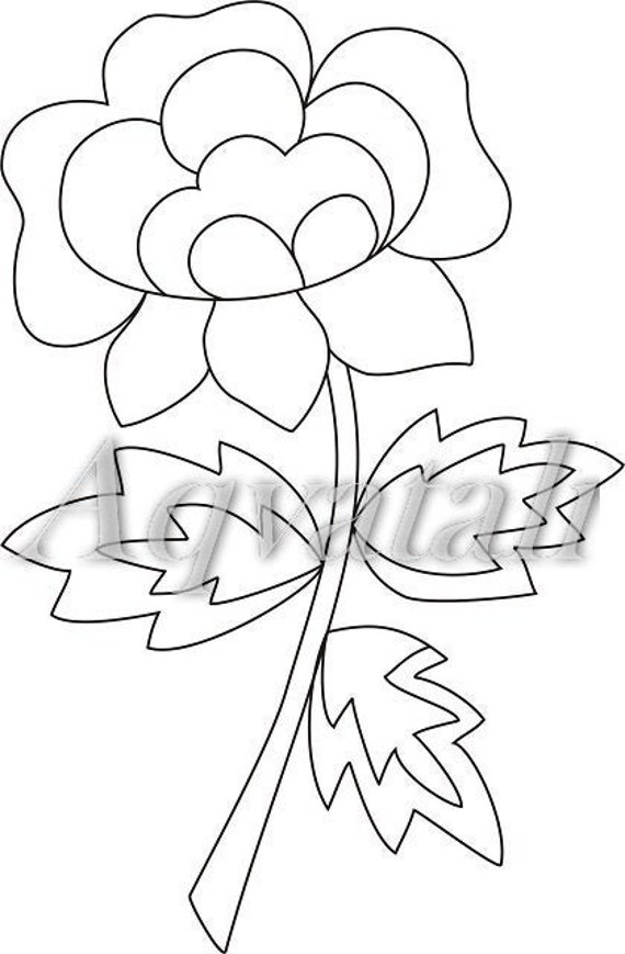 Rose PDF Pattern Flower Home Decor Design Embroidery Hand | Etsy