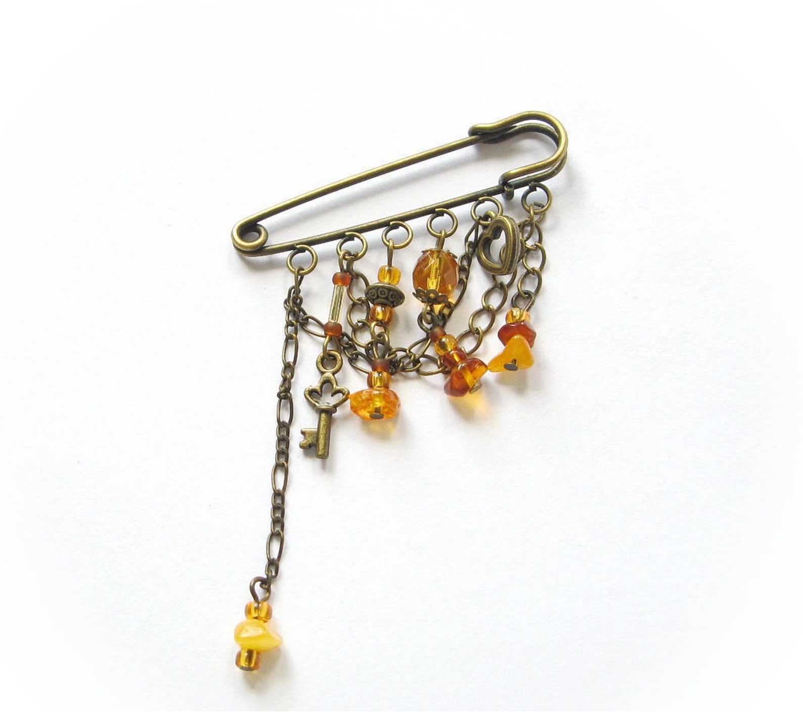 Natural Amber Dangle Boho Brooch Raw Baltic Amber Brooch - Etsy