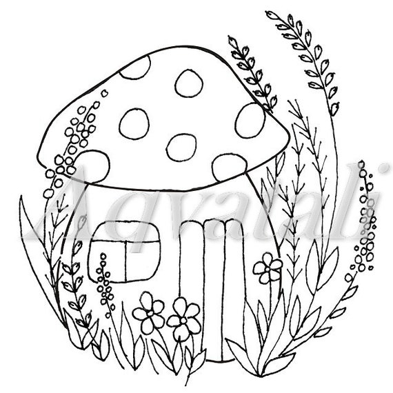 Fairy House PDF Pattern Embroidery Pattern Home Decor Gift - Etsy