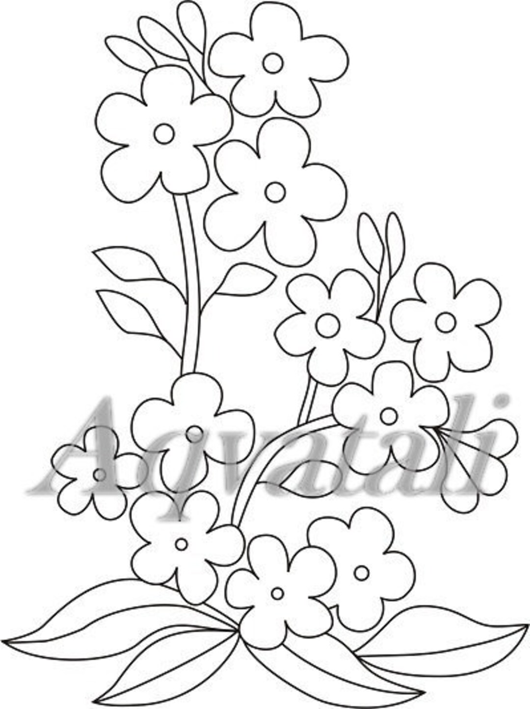Spring Flowers Embroidery Pattern, Boho Hand Embroidery, PDF Pattern ...