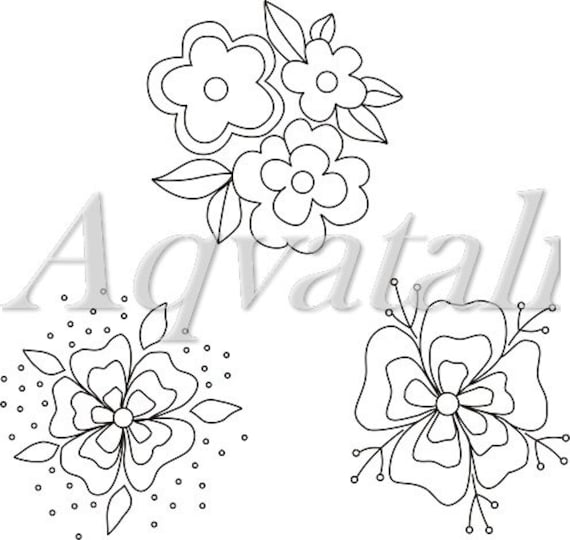 Small Flowers Hand Embroidery Patterns Clothes Floral Decor | Etsy