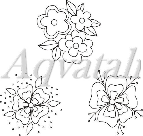 Small Flowers Hand Embroidery Patterns, Clothes Floral Decor, Floral ...