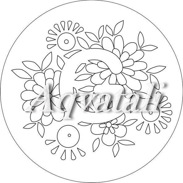 Flower Hand Embroidery, Monogram G Personalized Embroidery Pattern, PDF ...