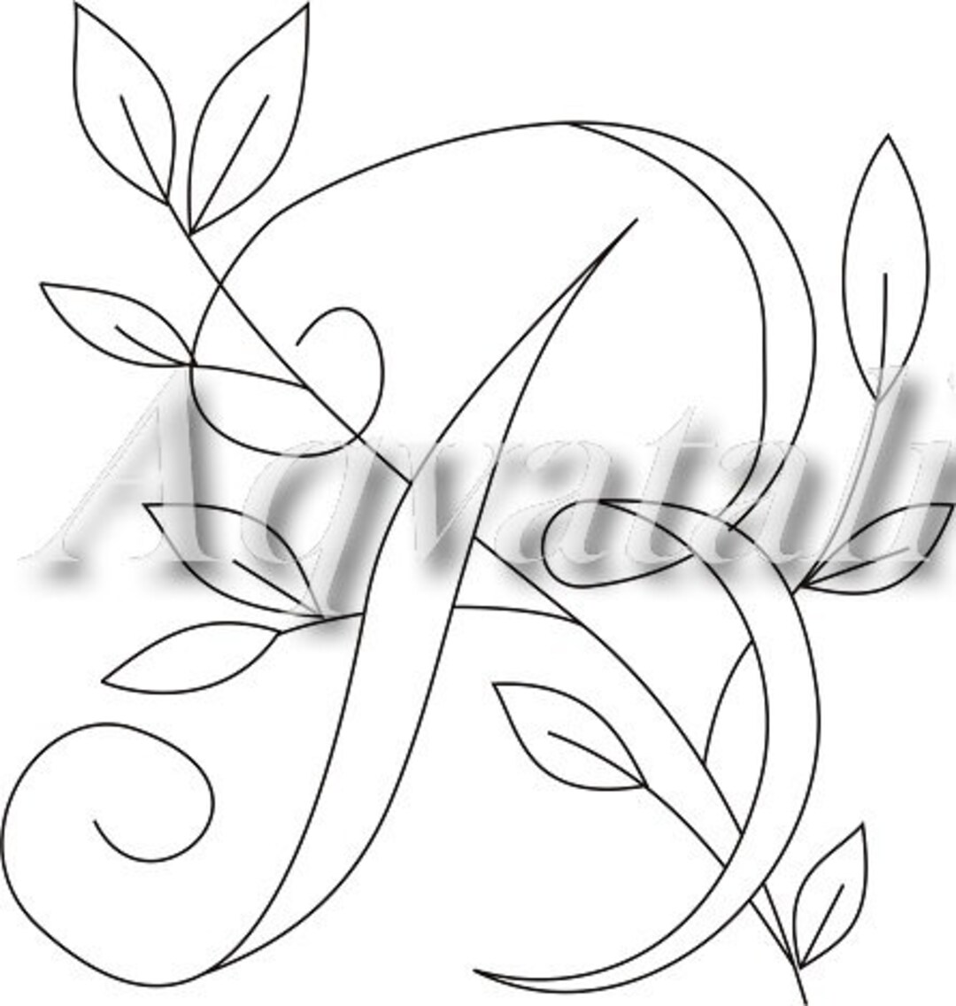 Letter B PDF Pattern, Clothes Decor, Embroidery Design, Hand Embroidery ...