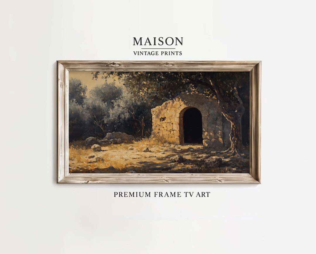 Empty Tomb of Jesus Artwork | Easter Resurrection Art | Christian Frame ...