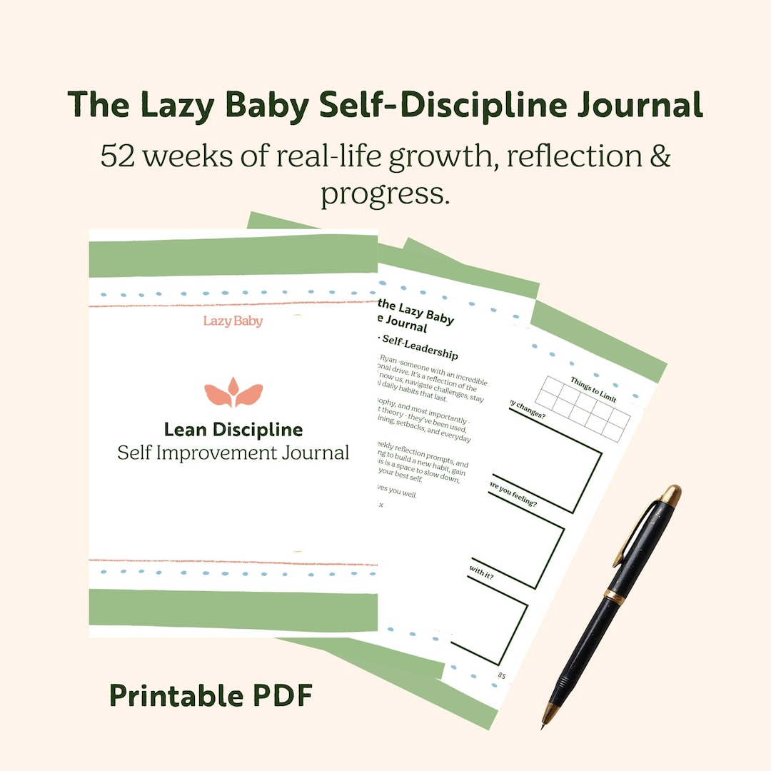 Discipline Journal PDF - Weekly Check-in & Mindset Growth Tool | Lazy ...