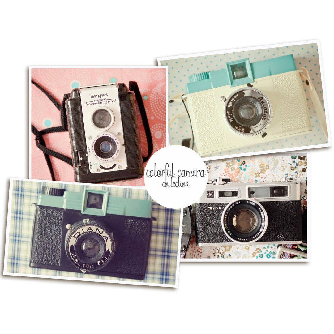 Retro Camera Photography Print Set: Vintage Camera Wall Art - Etsy