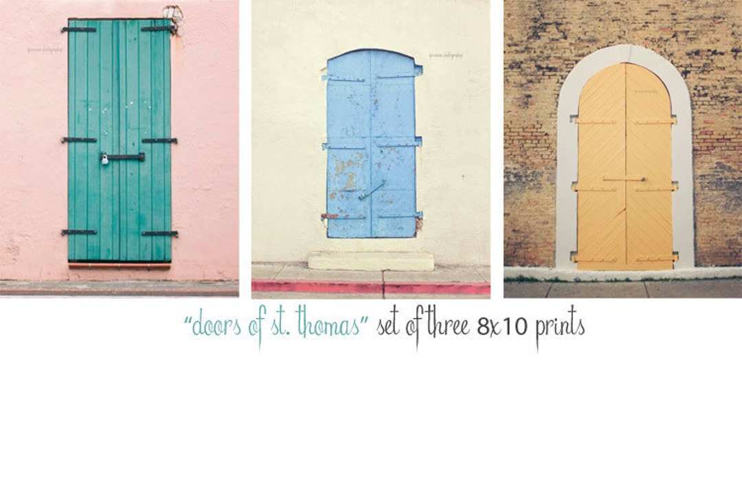 St. Thomas Door Photography Set: Colorful Caribbean Art Prints - Etsy