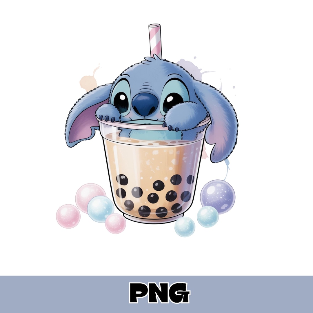 Stitch Bubble Tea Png Clipart, Cute Kawaii Boba Drink Digital Art for ...