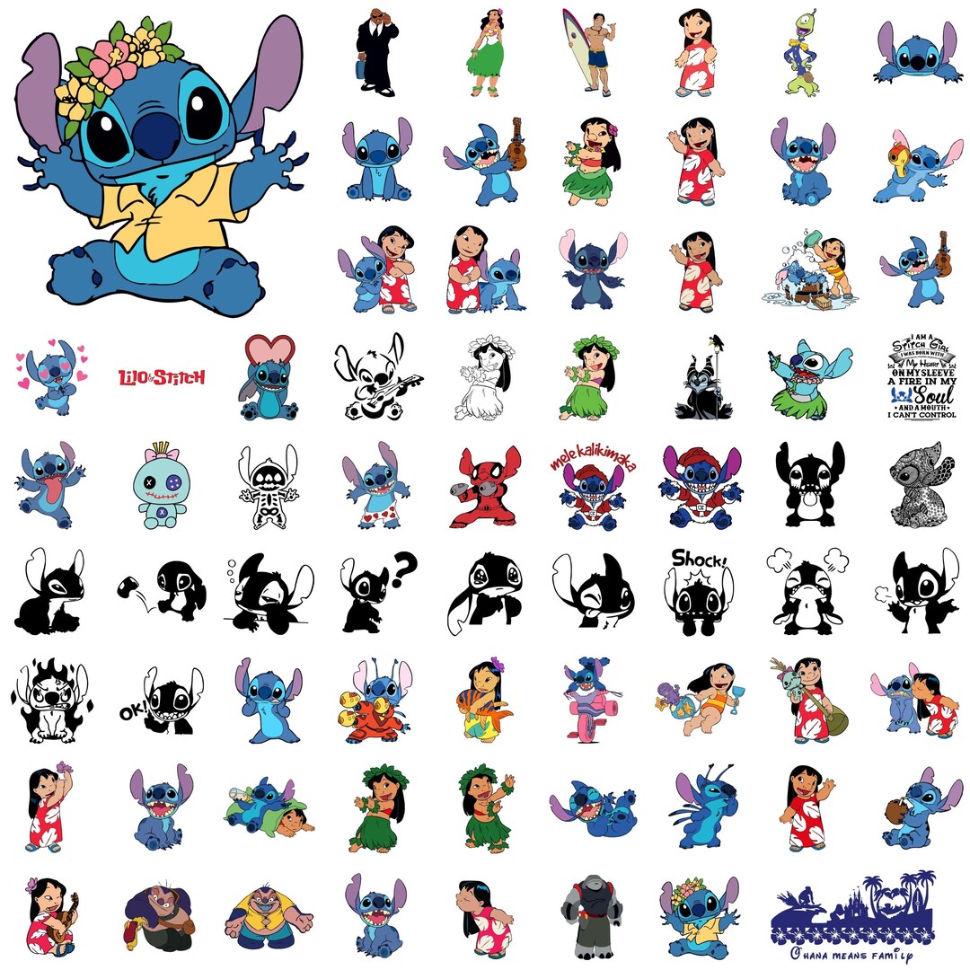 Lilo and Stitch Mega Bundle, Hula Dance Svg Set, Cute Stitch Png for ...