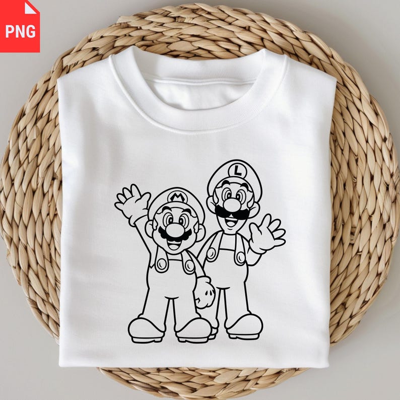 Super Mario Clipart, Gamer Printable Set, Coloring Pages Jpg, Cute Bros ...