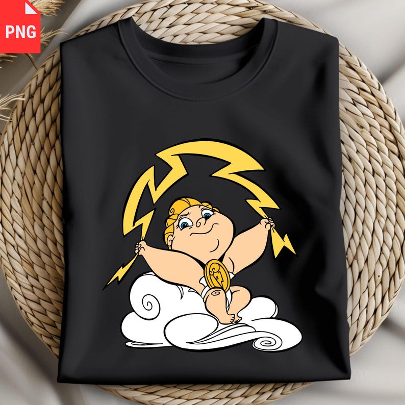 Baby Hercules and Pegasus Clipart, Cute Lightning Baby PNG Files for ...