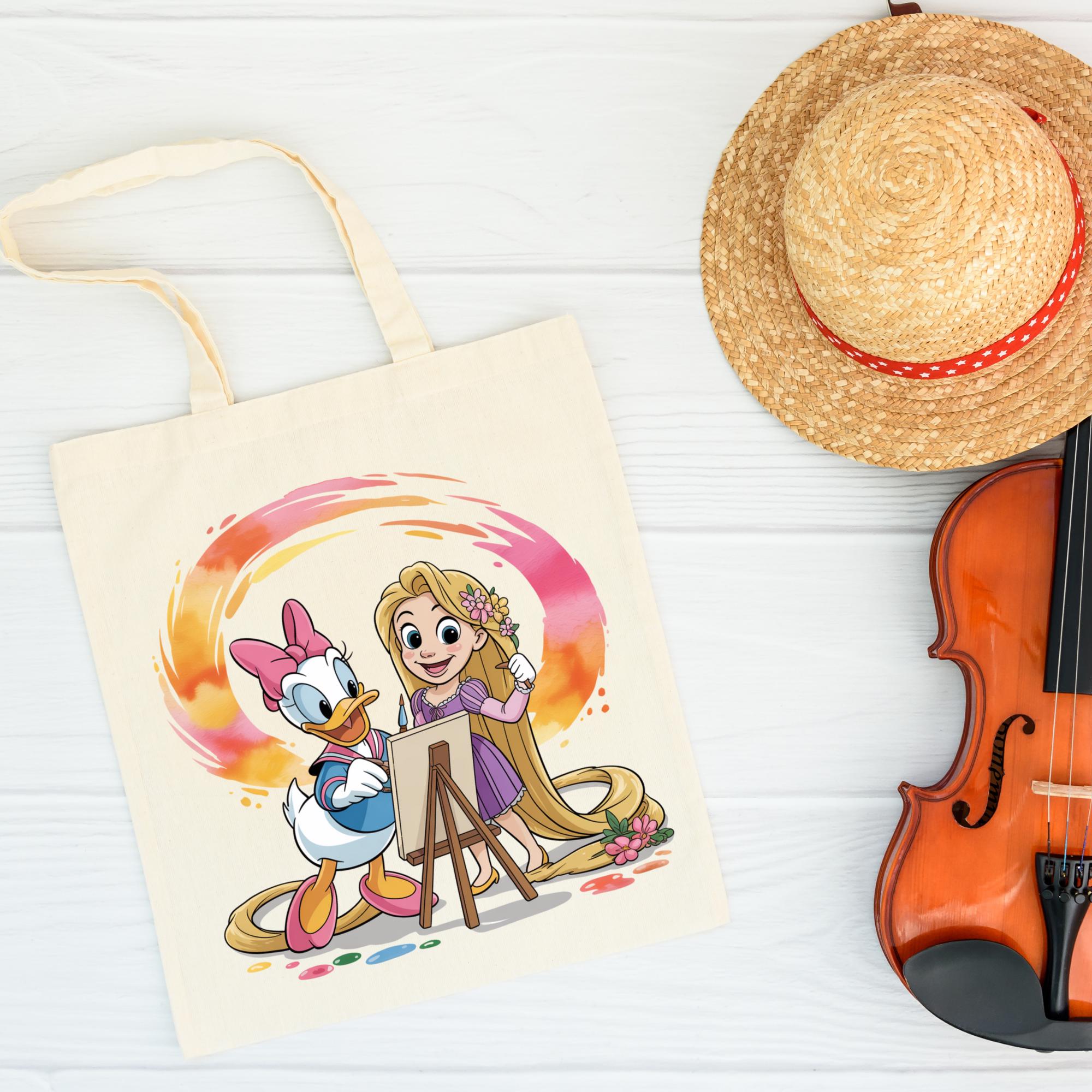 Rapunzel and Daisy Painting Png, Art Class Clipart for Girls, Cute ...
