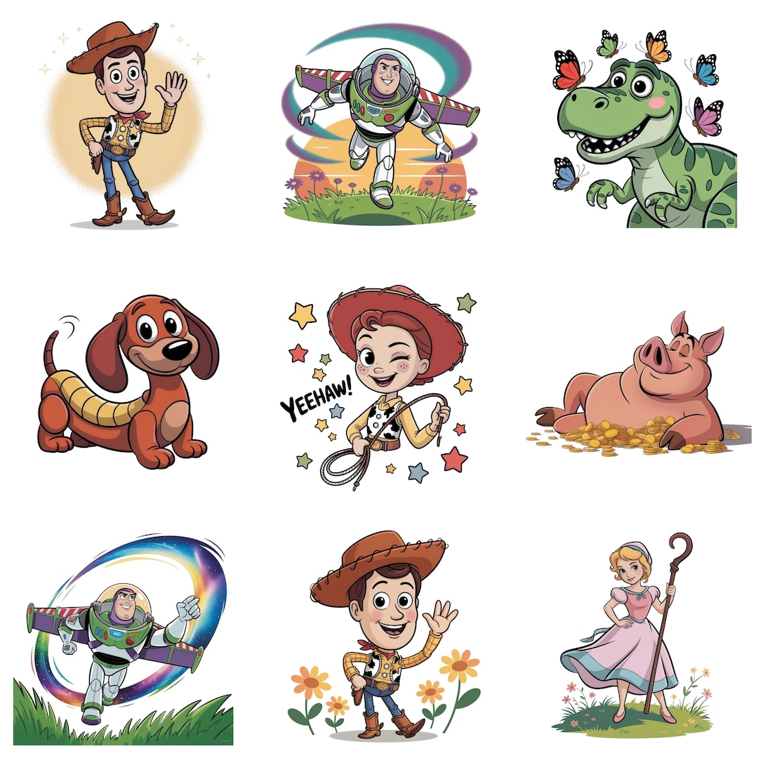 Woody Wave, Buzz Lightyear Launch, Jessie Yeehaw Clipart, Rex With ...