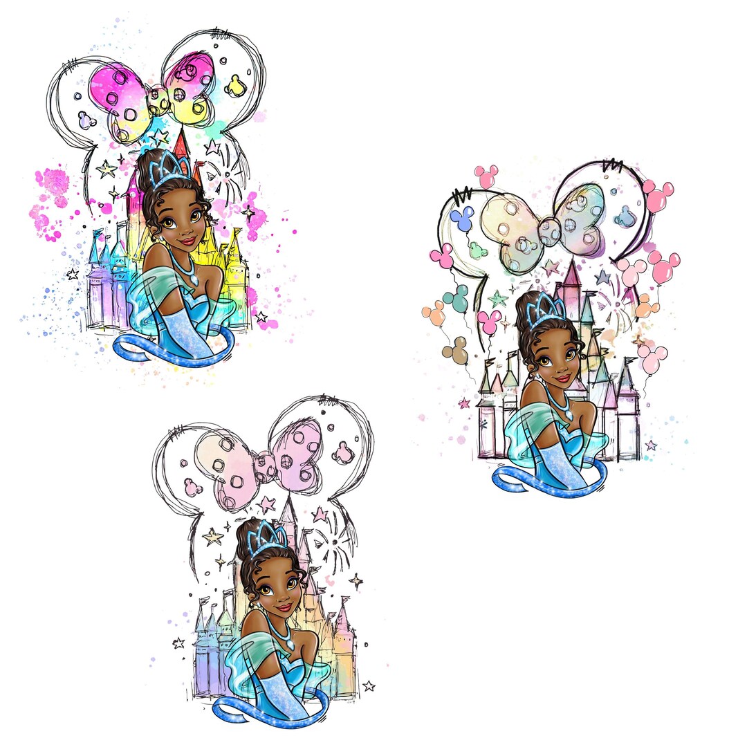Princess Tiana Castle Ears Png, Fairytale Fireworks Clipart, Cute ...