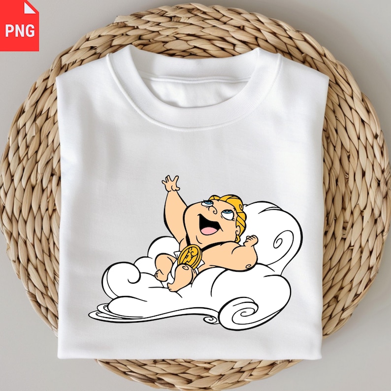 Baby Hercules and Pegasus Clipart, Cute Lightning Baby PNG Files for ...