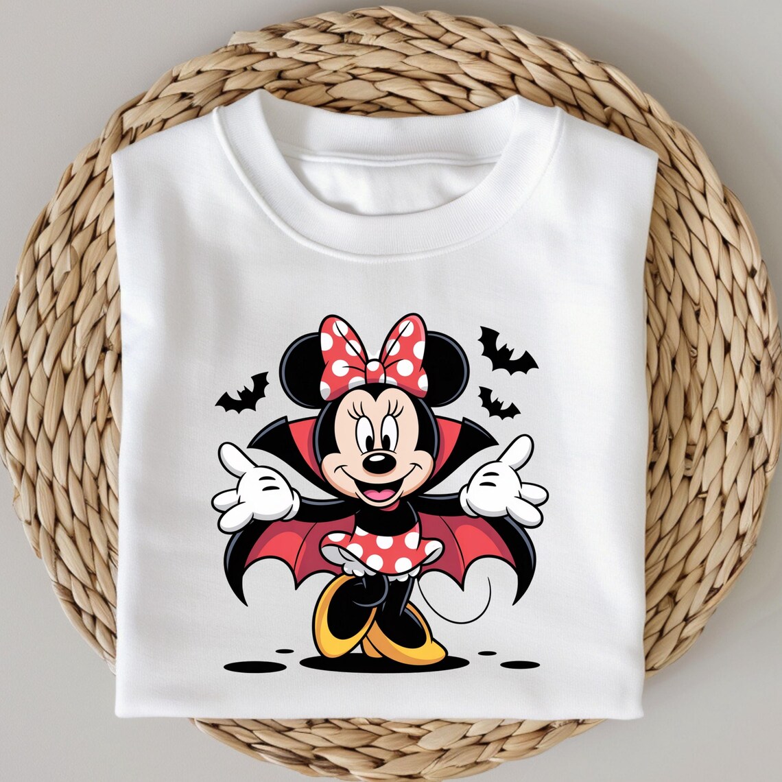 Vampire Minnie Halloween Png – Cute Red Cape Character Clipart for ...
