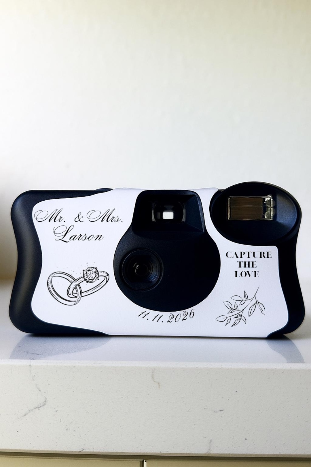 Custom Wedding Camera Wrap: Black & White Kodak Funsaver Sticker - Etsy