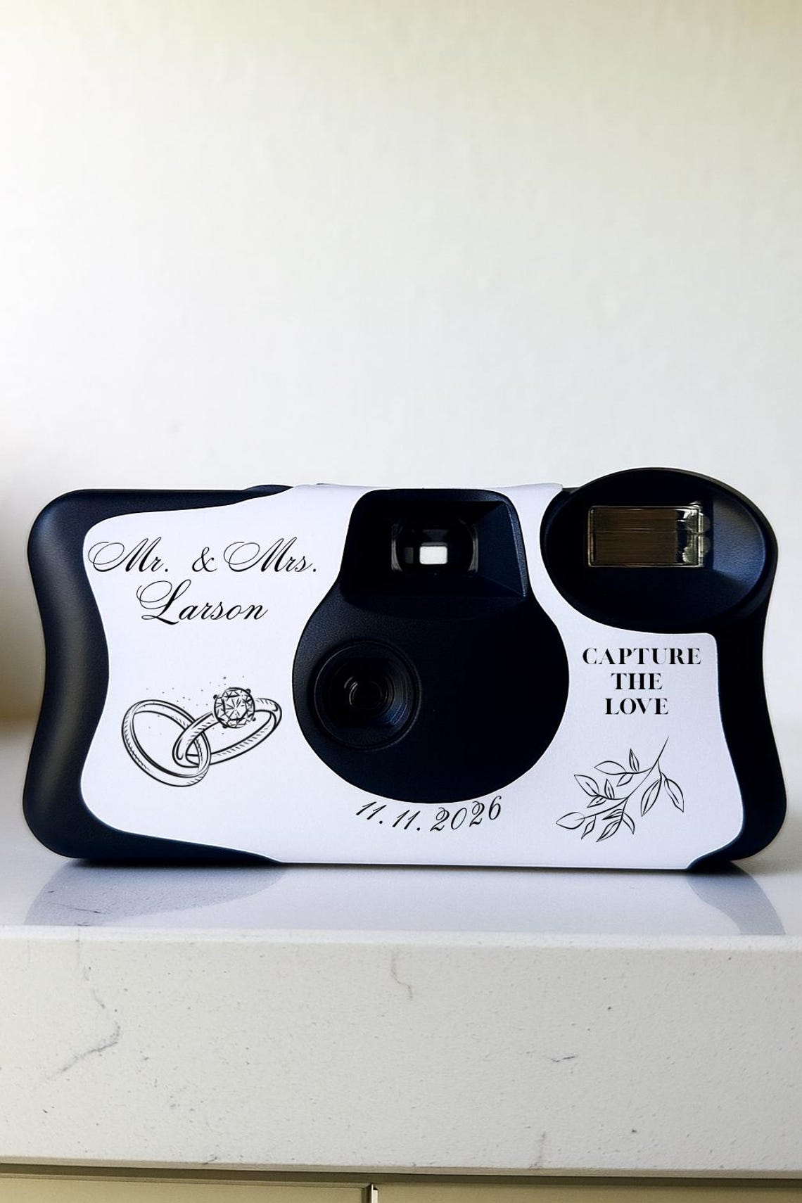 Custom Wedding Camera Wrap: Black & White Kodak Funsaver Sticker - Etsy
