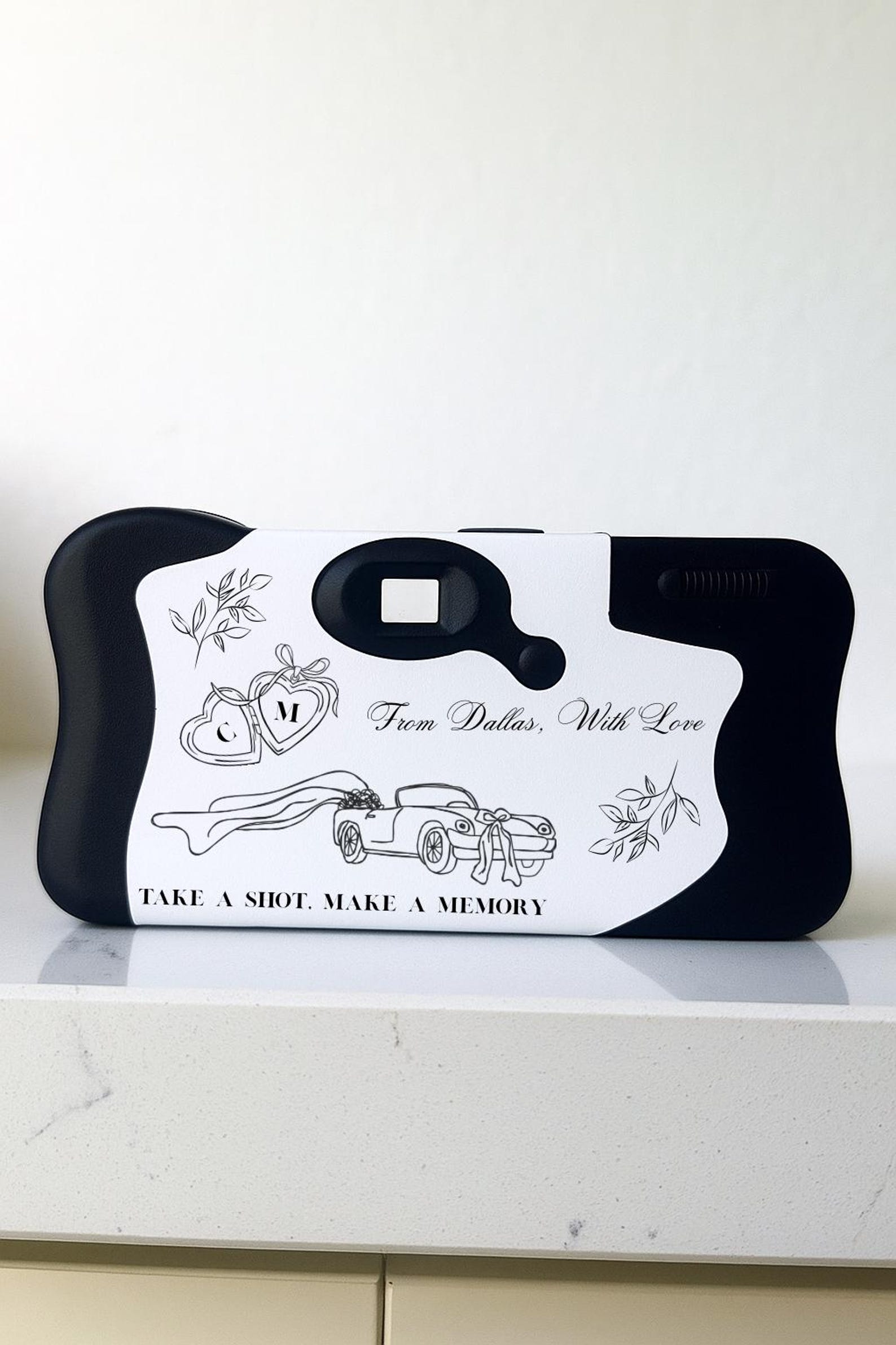 Custom Wedding Camera Wrap: Black & White Kodak Funsaver Sticker - Etsy