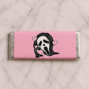 Personalized Pink Halloween Chocolate Bar Wrappers: Girly Trick or ...