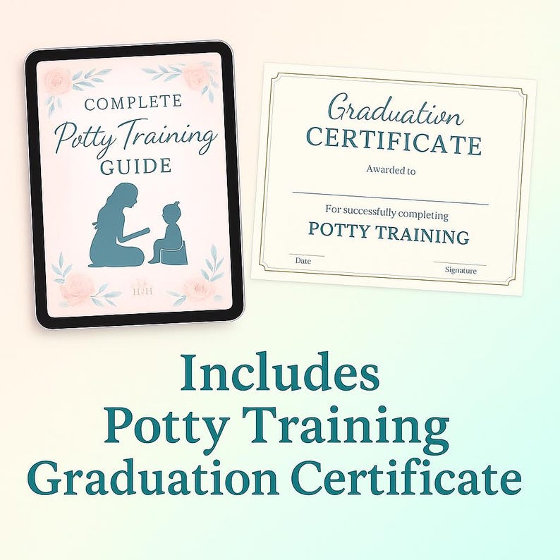 Potty Training Guide for Busy Moms: Charts, Log & Certificate (digital ...