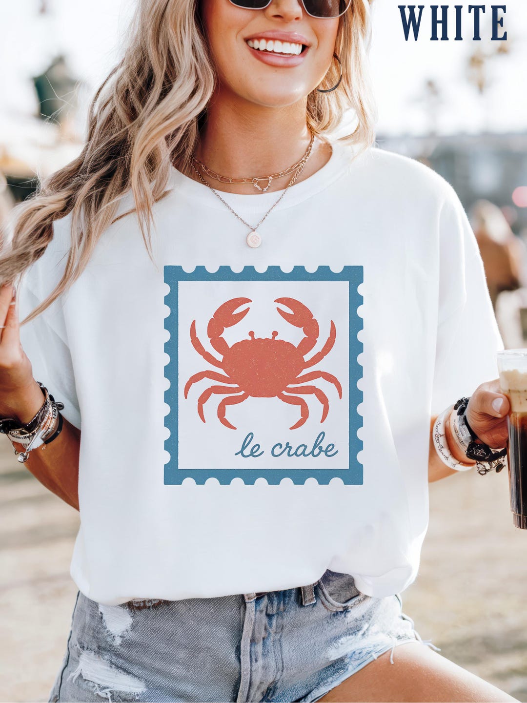 Seaside Girl Crab Shirt, Coastal Merch, Beach Life Gift for Her, Summer ...