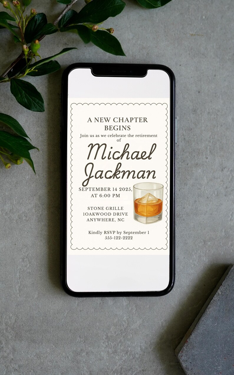Editable Retirement Party Invitation | Digital Canva Template ...