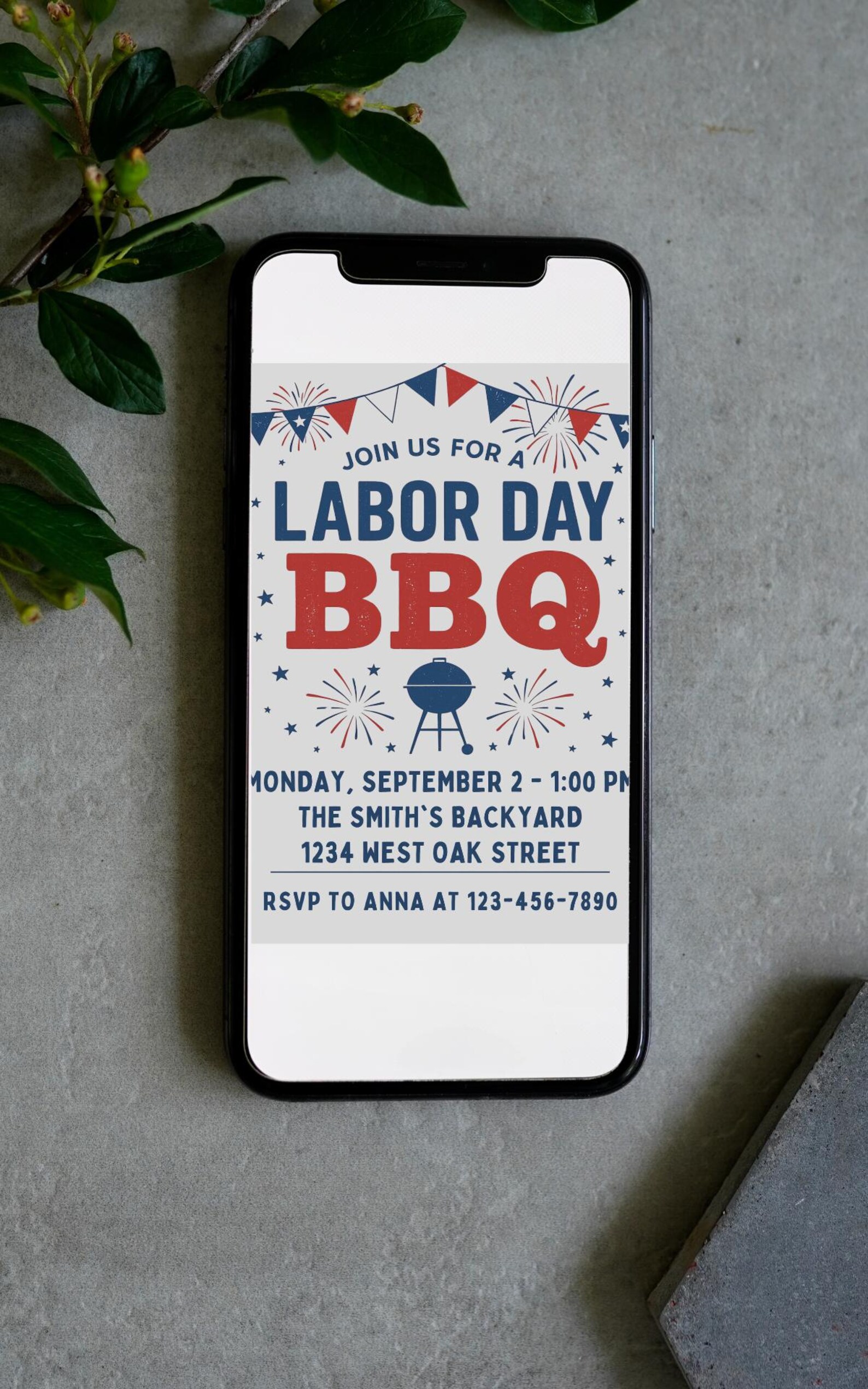 Labor Day Invitation – Editable 5x7 Canva Template – Printable Summer ...