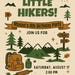 Little Hiker Birthday Invitation | Camping Party Invite | Retro Outdoor ...