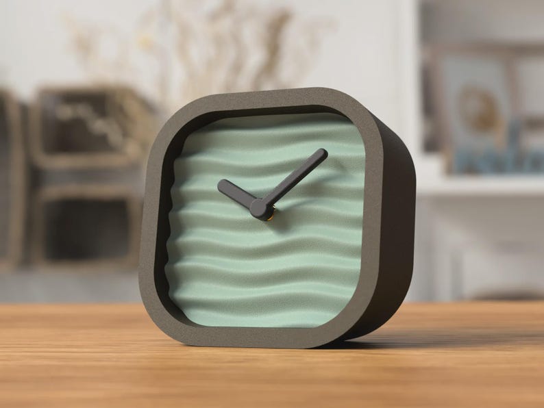 3D Printed Wavy Clock - Sleek Modern Minimalist Clock - Timeless ...