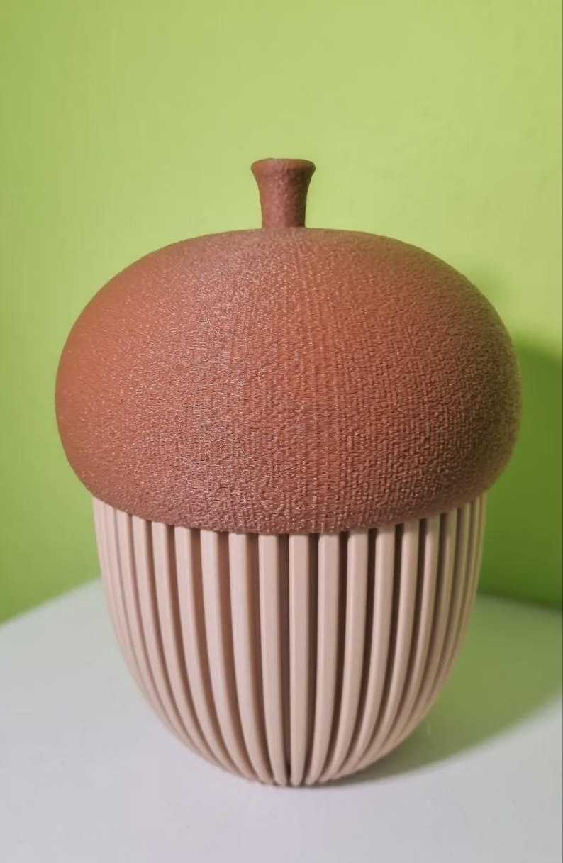Acorn Container - 3D Printed Acorn - Gift for Fall - Minimalist Jewelry ...
