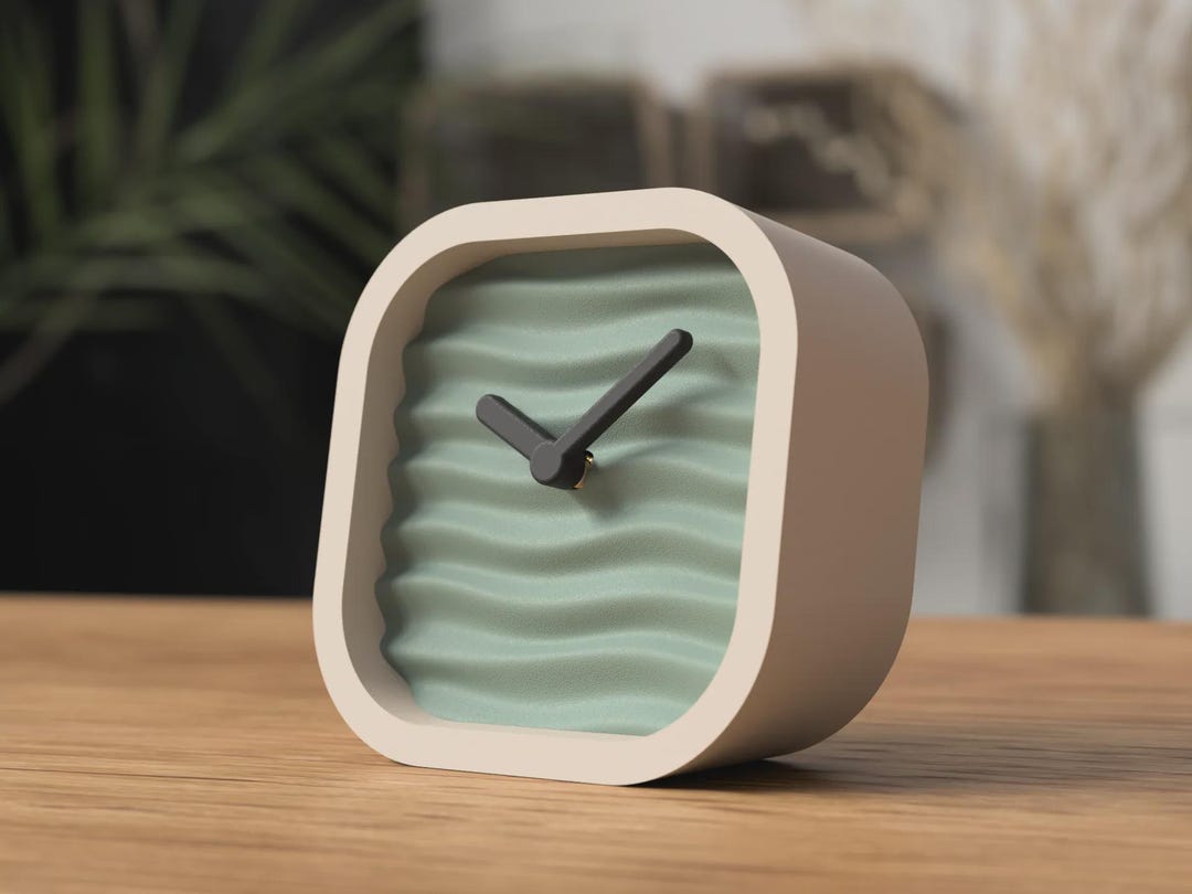 3D Printed Wavy Clock - Sleek Modern Minimalist Clock - Timeless ...