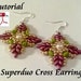 Beading Tutorial Superduo Cross Earrings (SD3B) - Etsy