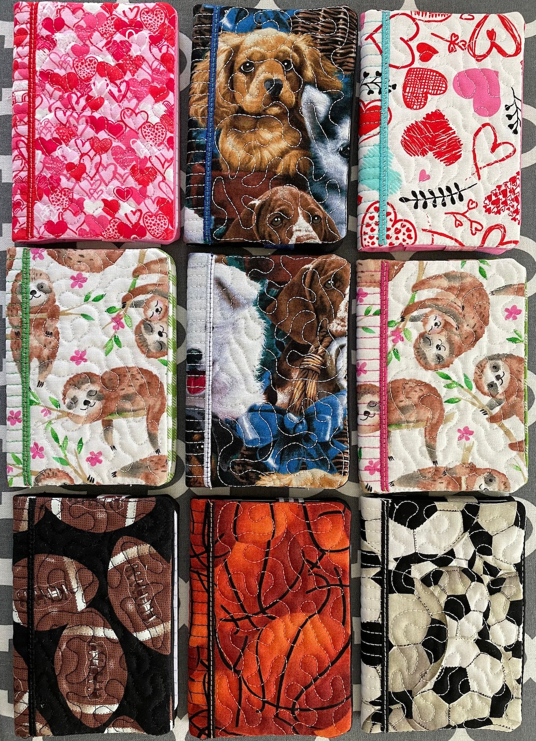 Mini Composition Notebook With Machine Quilted Cover - Ready to Ship - Etsy