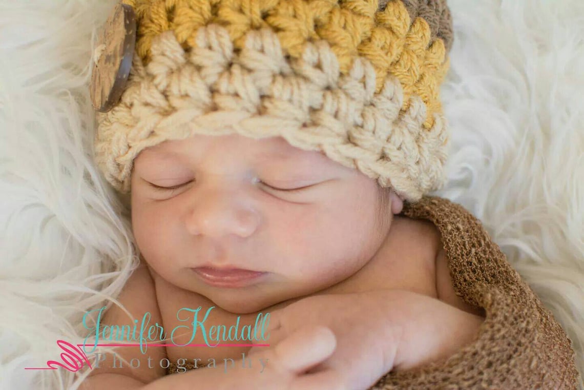 Fall Colored Chunky Baby Hat Newborn Size Made to Order - Etsy