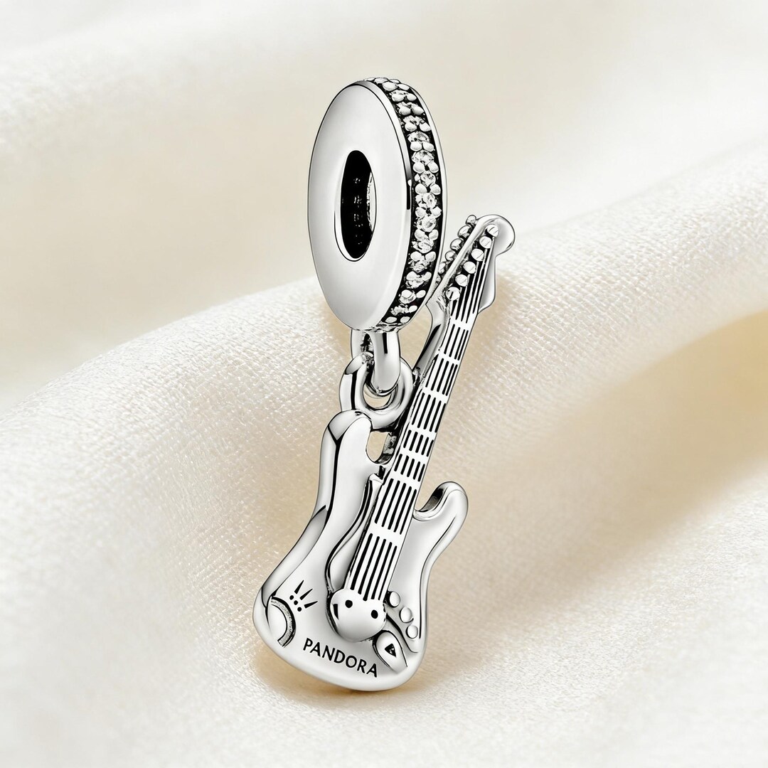 Electric Guitar Charm,925 Sterling Silver Charm,compatible With Pandora ...