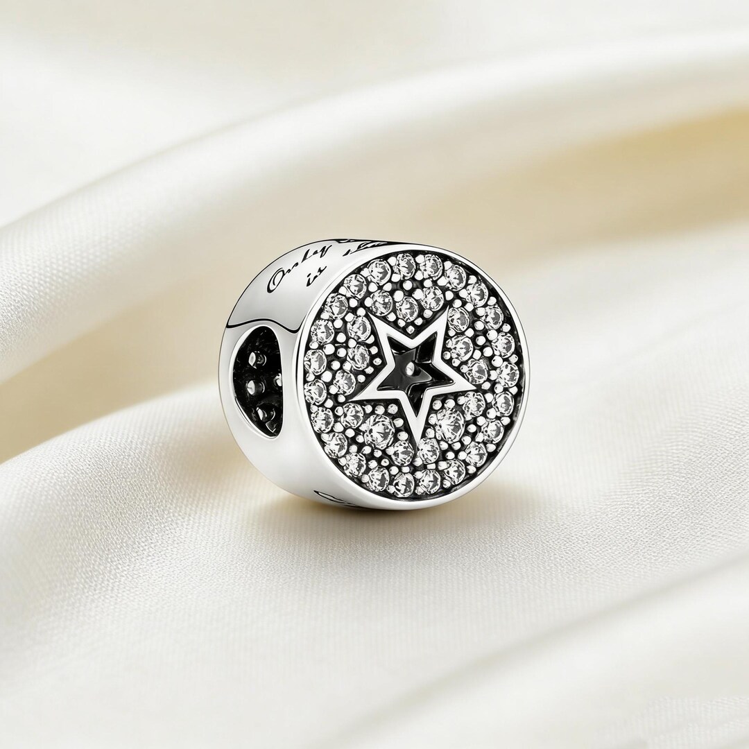 Congratulations on Your Promotion Star Pavé Charm,925 Sterling Silver ...