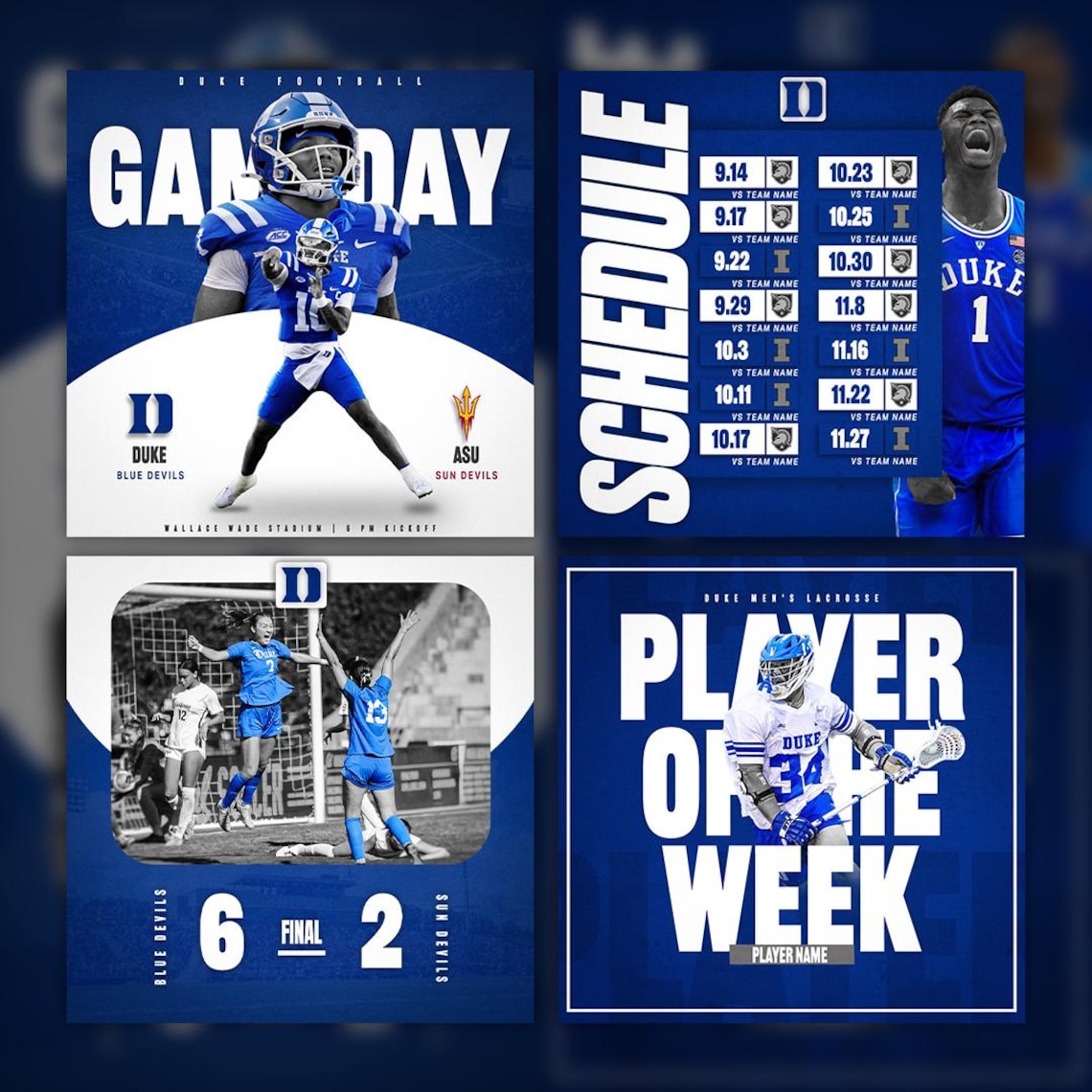Pro-level Sports Photoshop Template Pack – Game Day, Final Score, POW ...