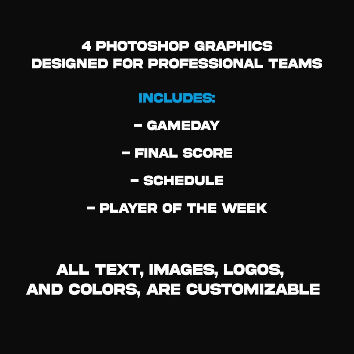 Pro-level Sports Photoshop Template Pack – Game Day, Final Score, POW ...